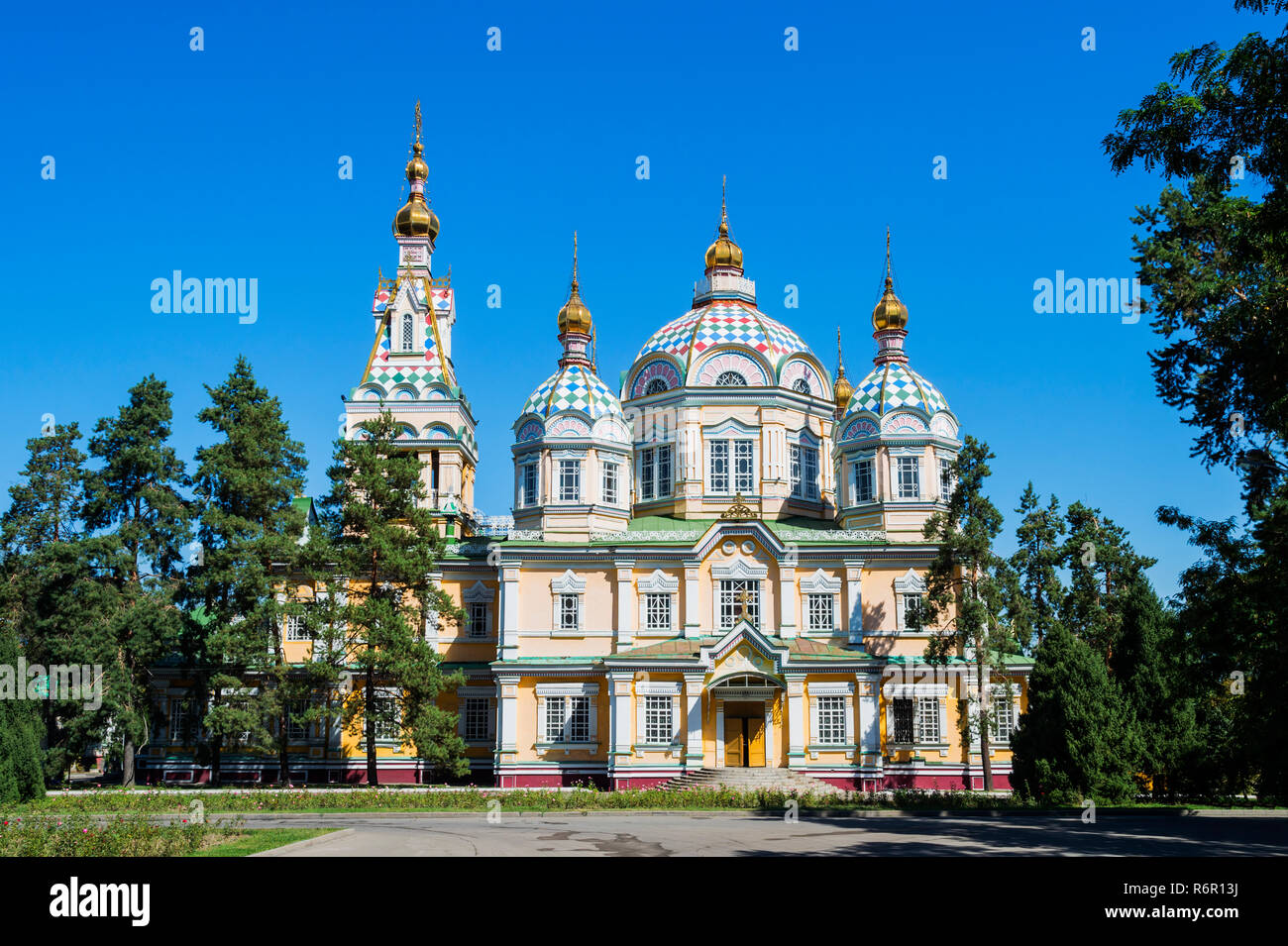 Ascension Cathedral also known as Zenkov Cathedral, Panfilov Park ...