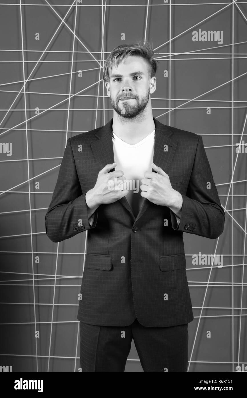 Man formal clothing looks handsome and confident. Proper outfit ...