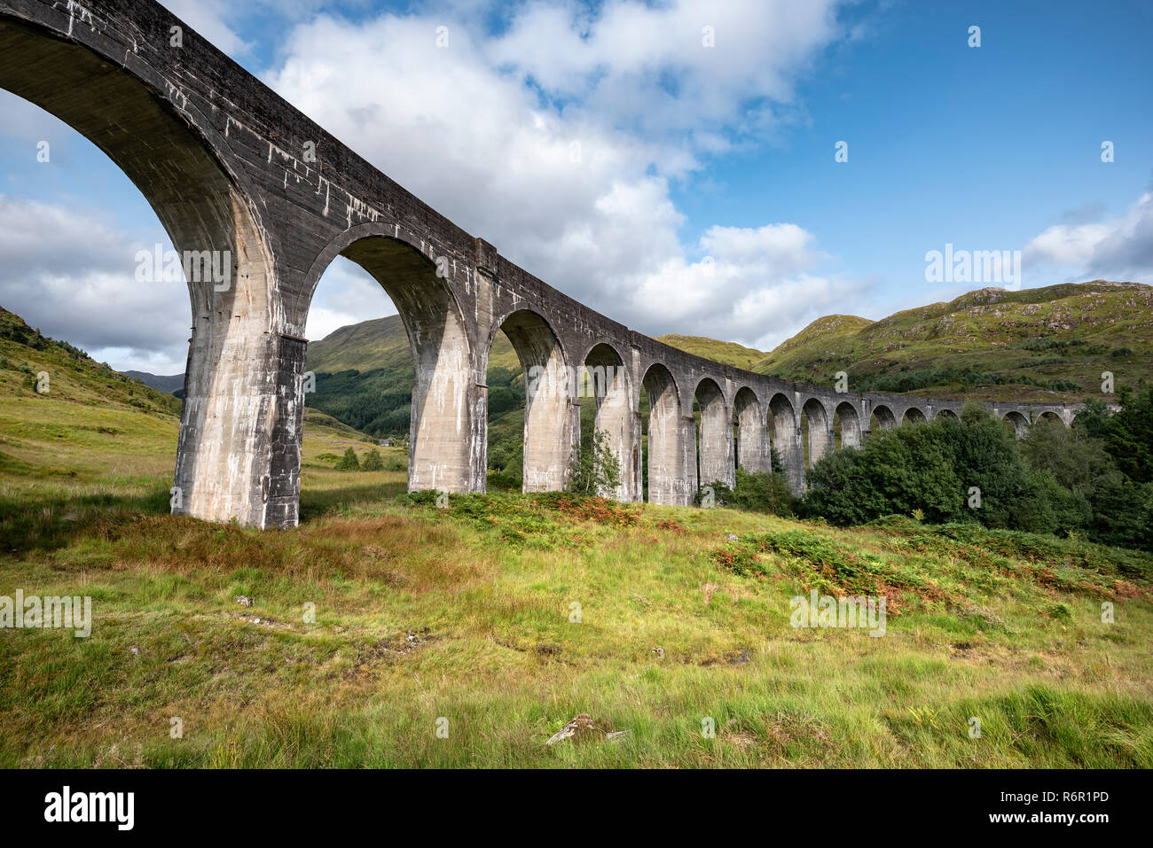 Glenfinnan Viaduct, West Highland Line railway bridge, Lochaber ...