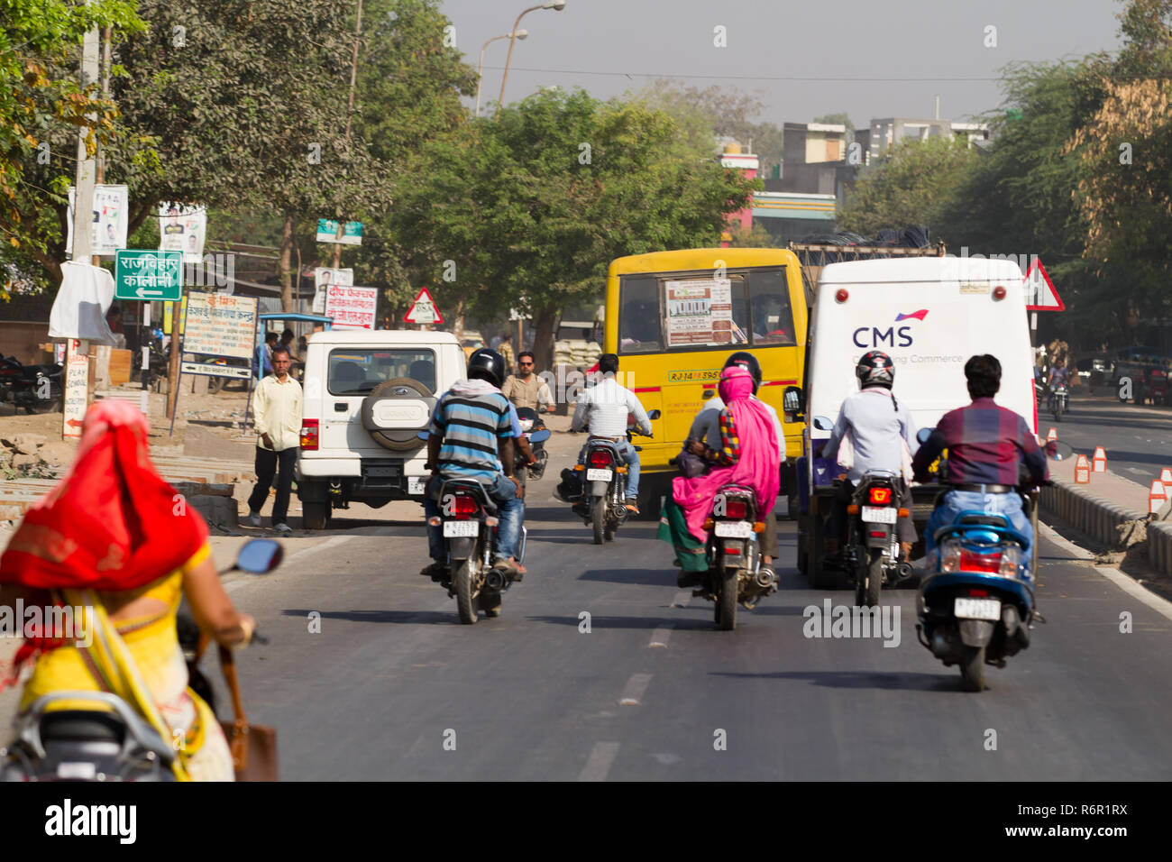 street traffic in india Stock Photo - Alamy