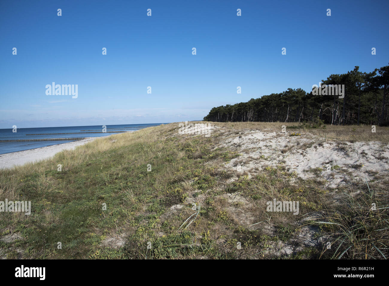 There is s natural sandy beach facing the Baltic Sea at the West coast ...