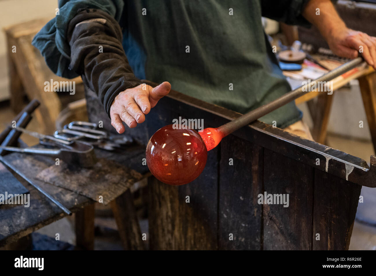 Glassblower, Medieval Week in Visby, Gotland Island, Sweden Stock Photo ...