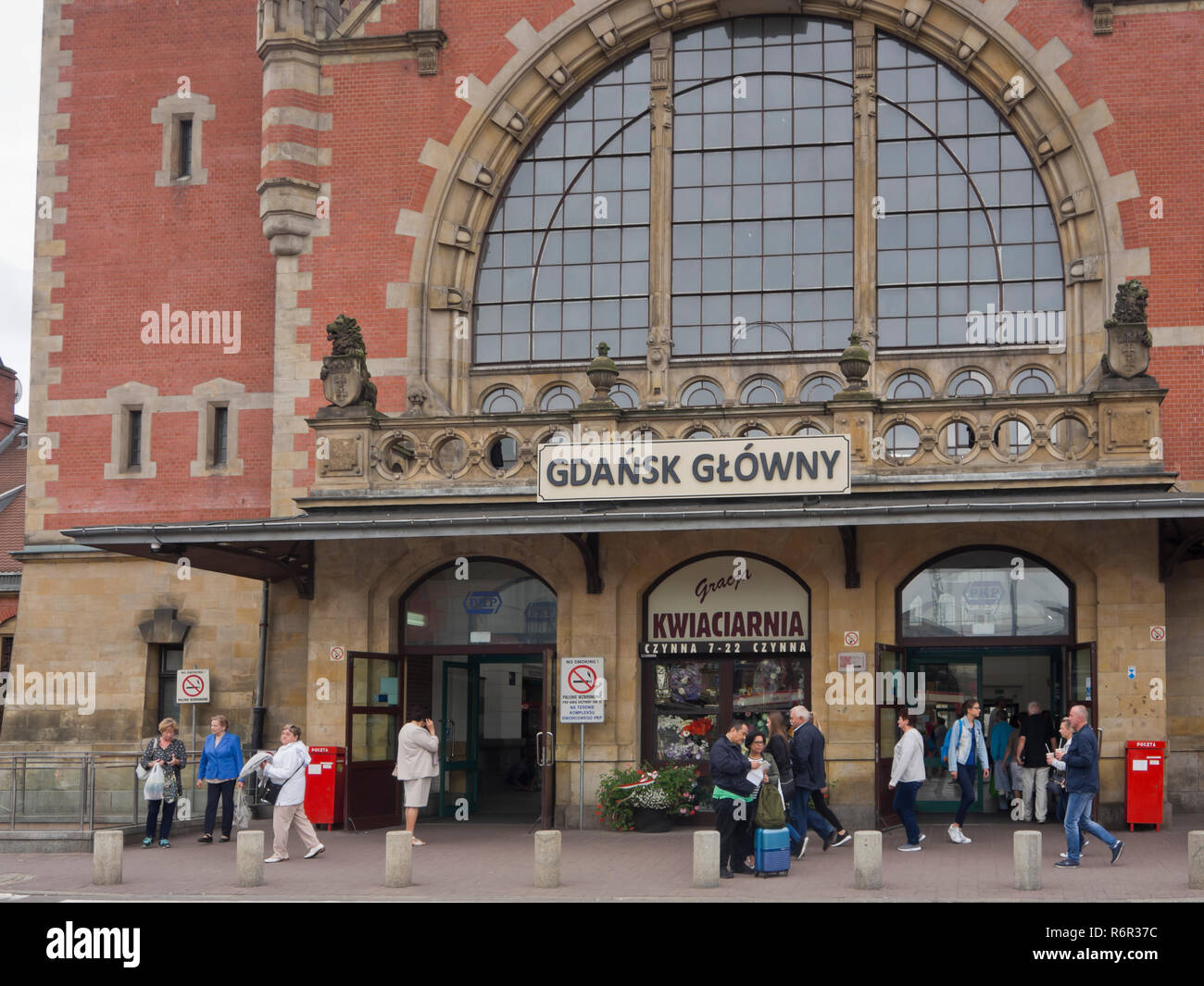 Gdansk main railway station, Gdańsk Główny, an important transport hub ...