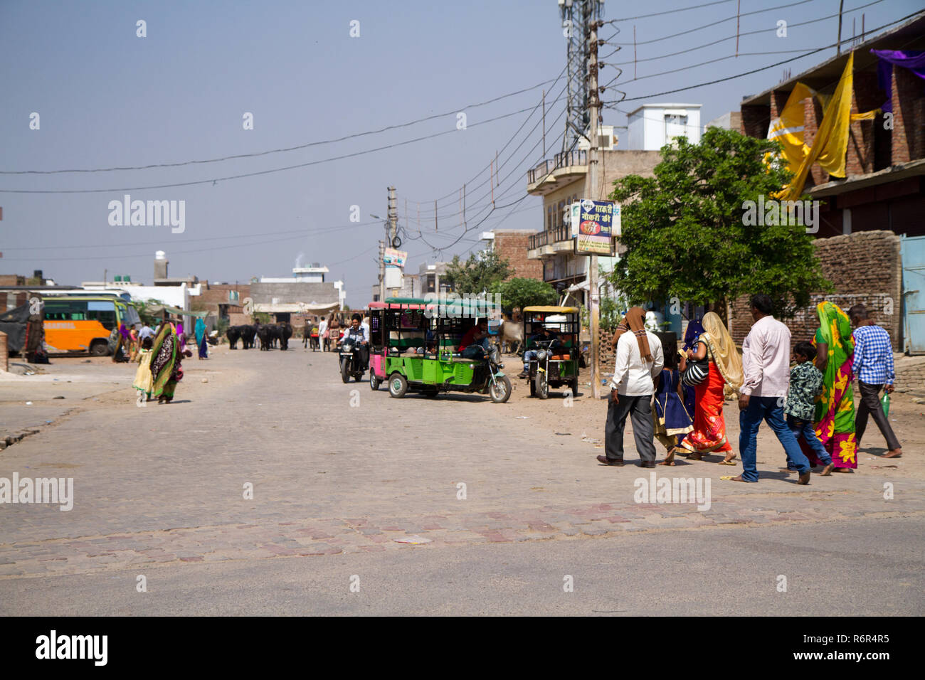 image of the town of mathura in india Stock Photo - Alamy