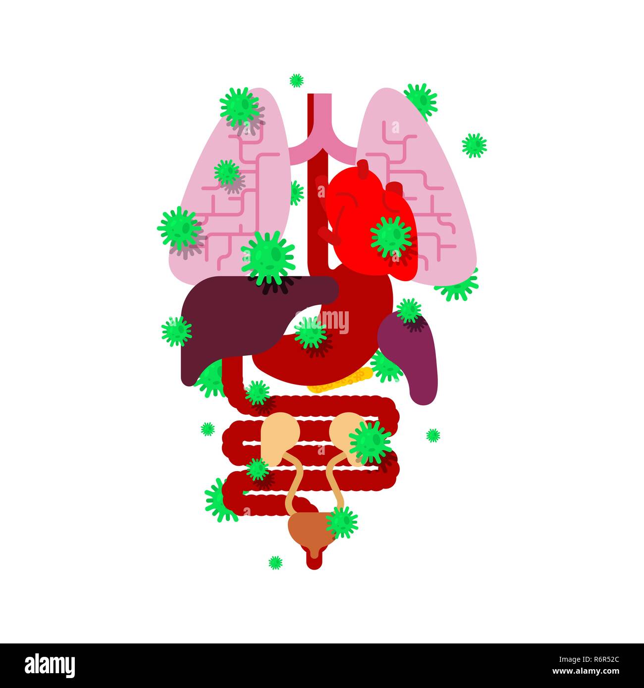 Microbiology stomach icon Cut Out Stock Images & Pictures - Alamy