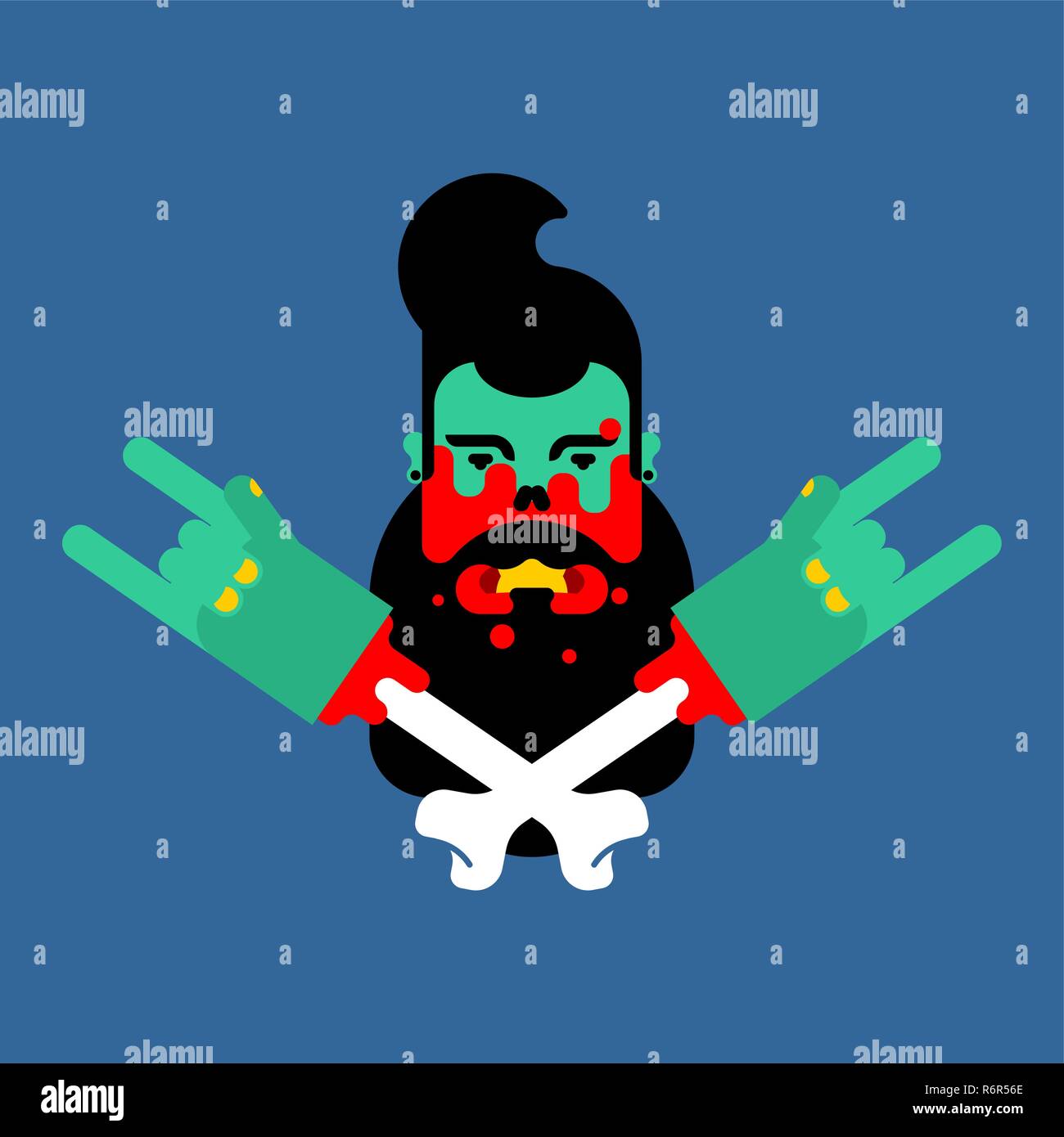Bearded monster Stock Vector Images - Alamy