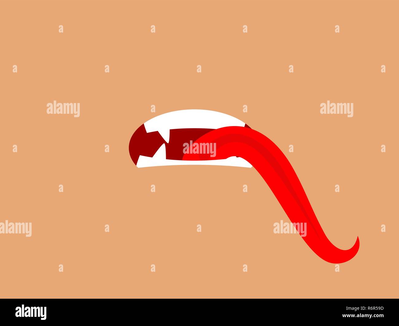 Girl mouth wide open side Stock Vector Images - Alamy