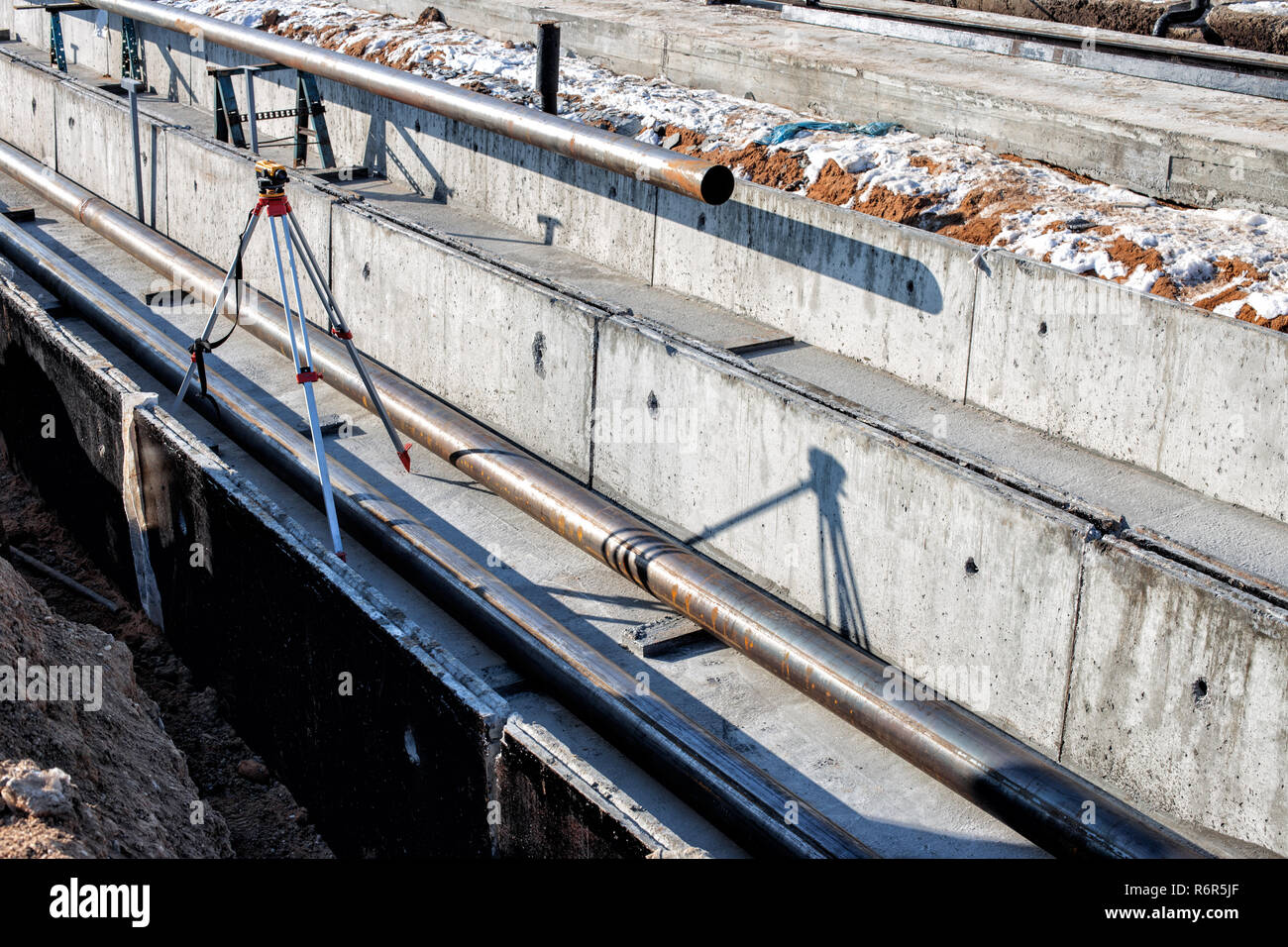 steel pipes on industrial enterprise Stock Photo - Alamy