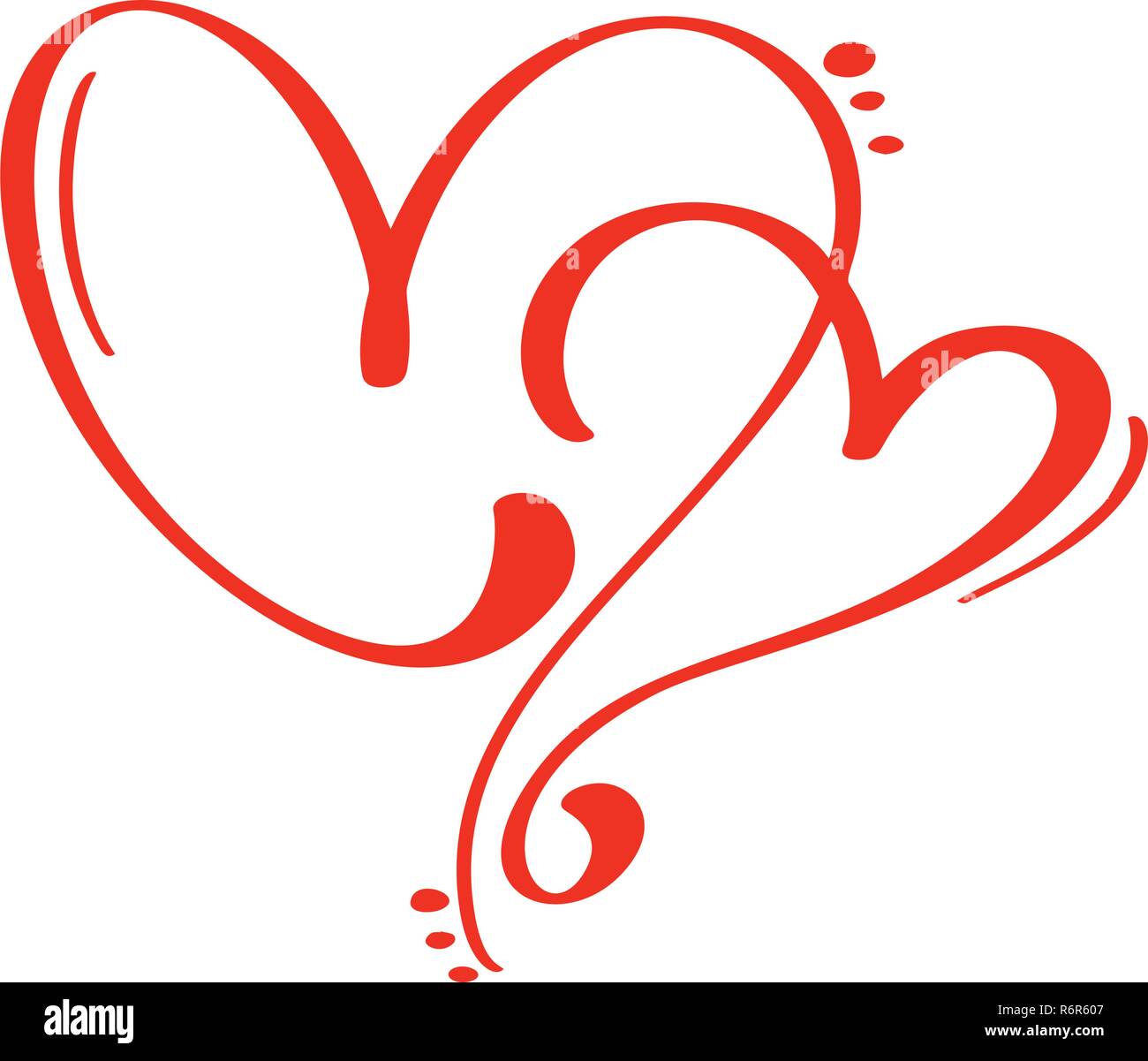 Free Calligrophy Heart Clipart