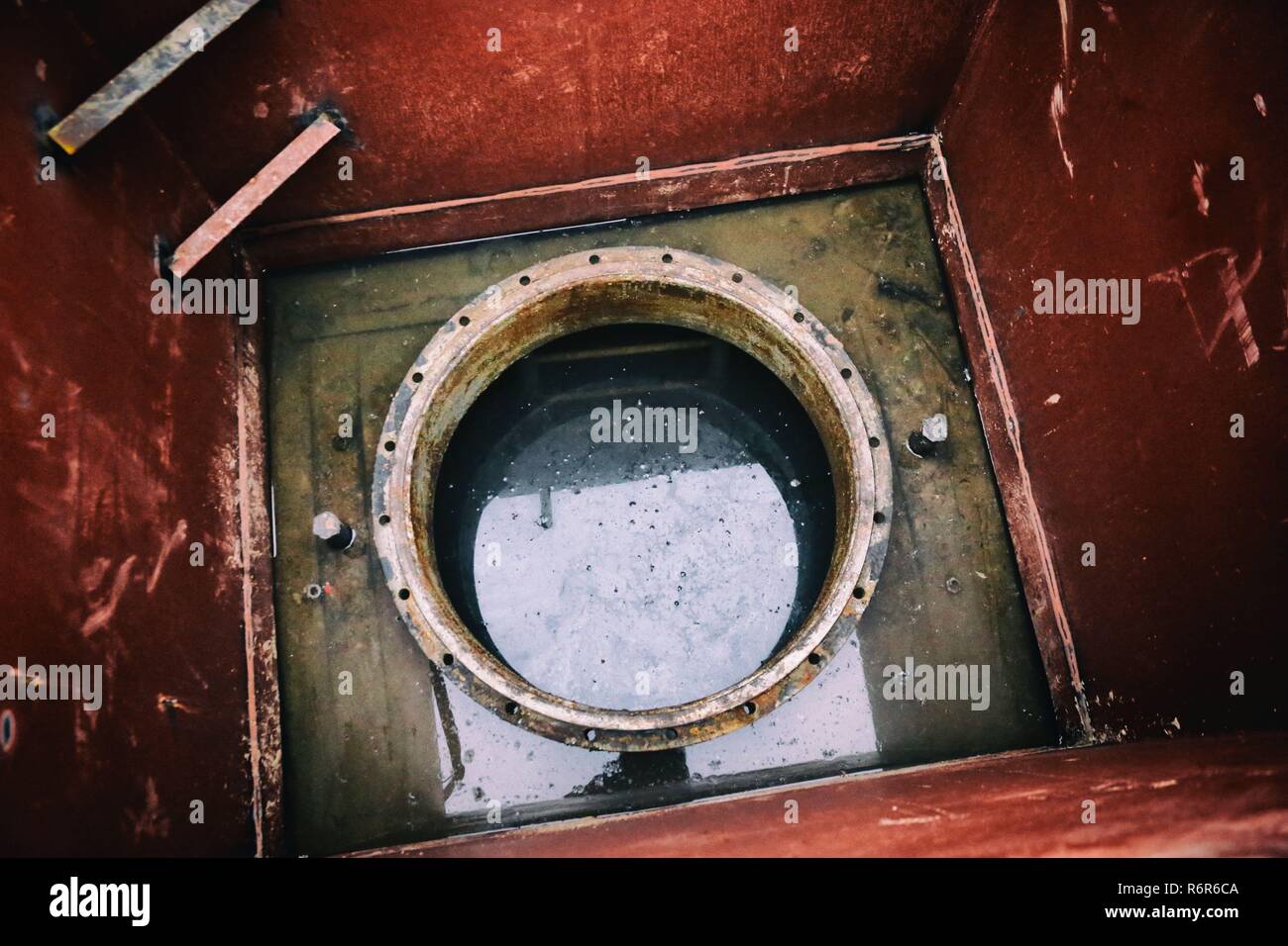 Manhole shaft of an underground tank system for diesel Stock Photo - Alamy