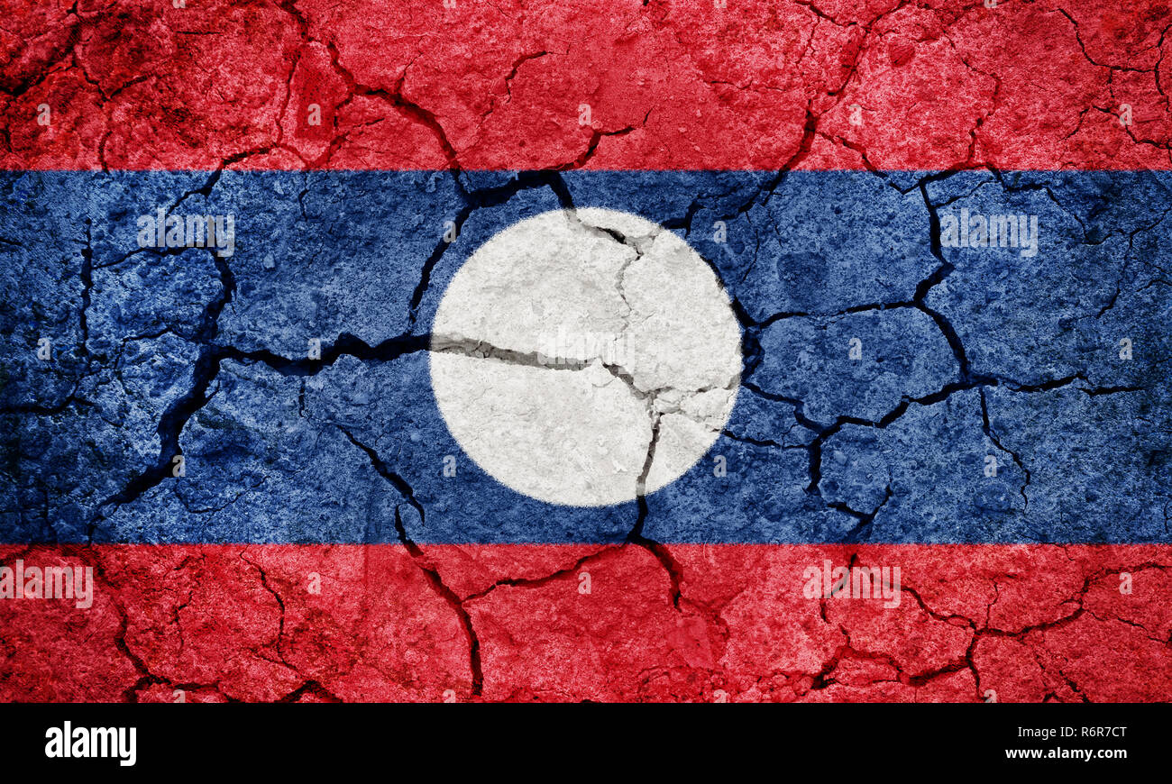 Lao People's Democratic Republic flag Stock Photo - Alamy
