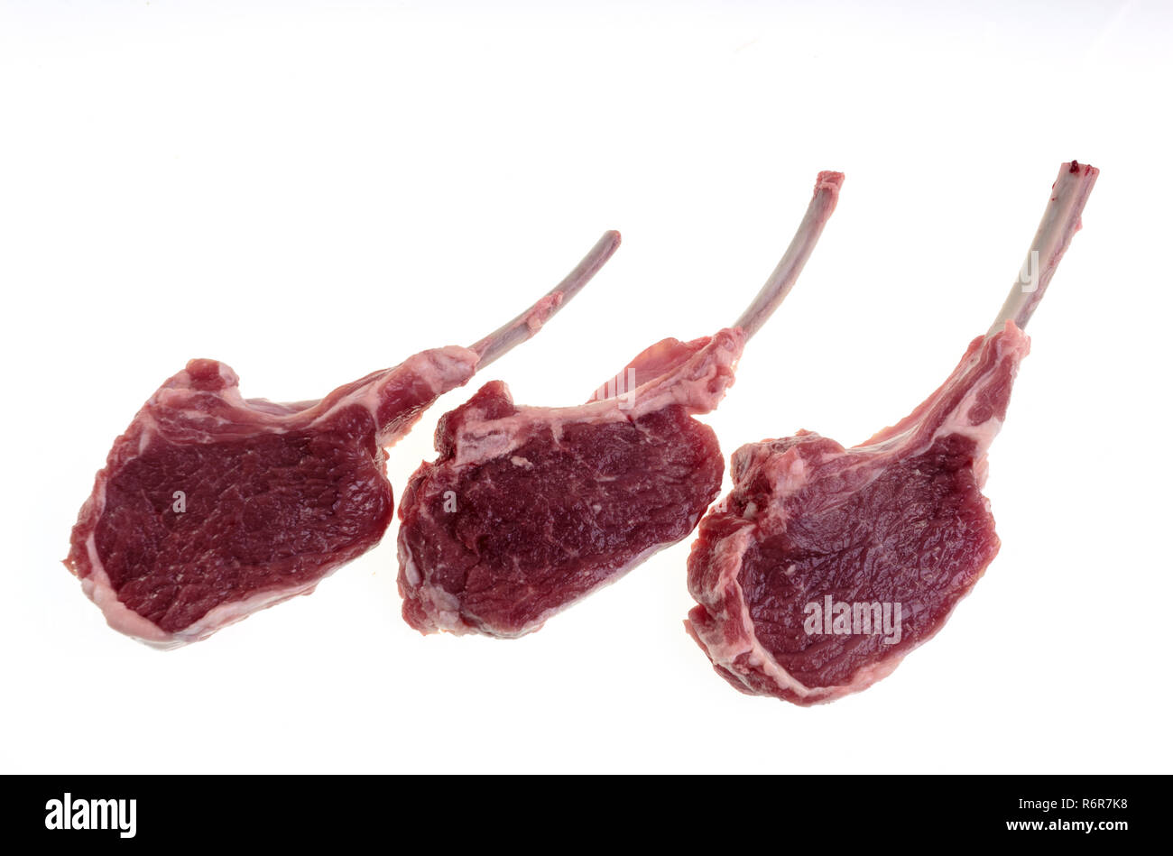 Lamb chops ribs meat Cut Out Stock Images & Pictures - Alamy