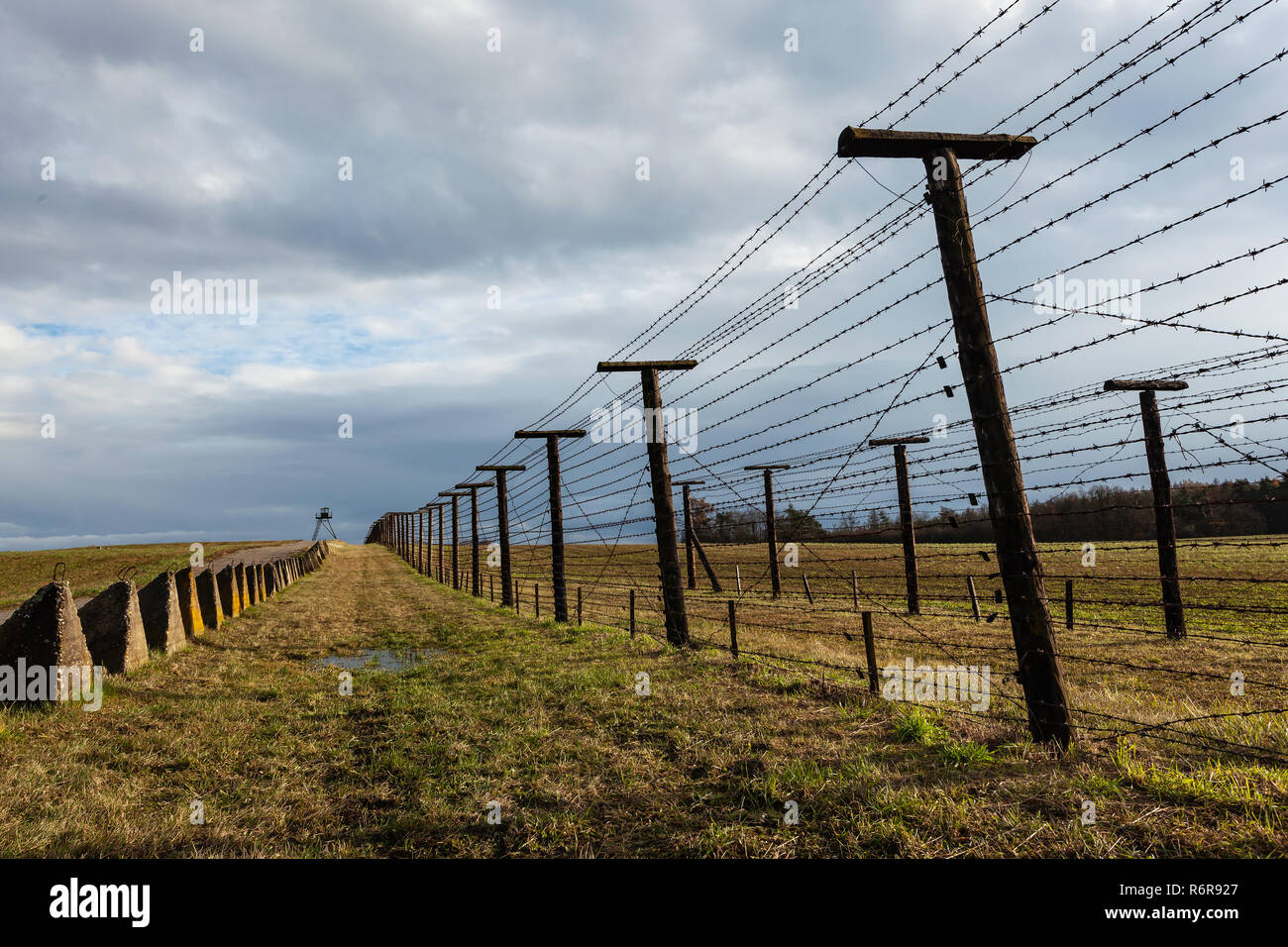 Iron Curtain Remains: Watchtower and Fences Stock Photo - Alamy