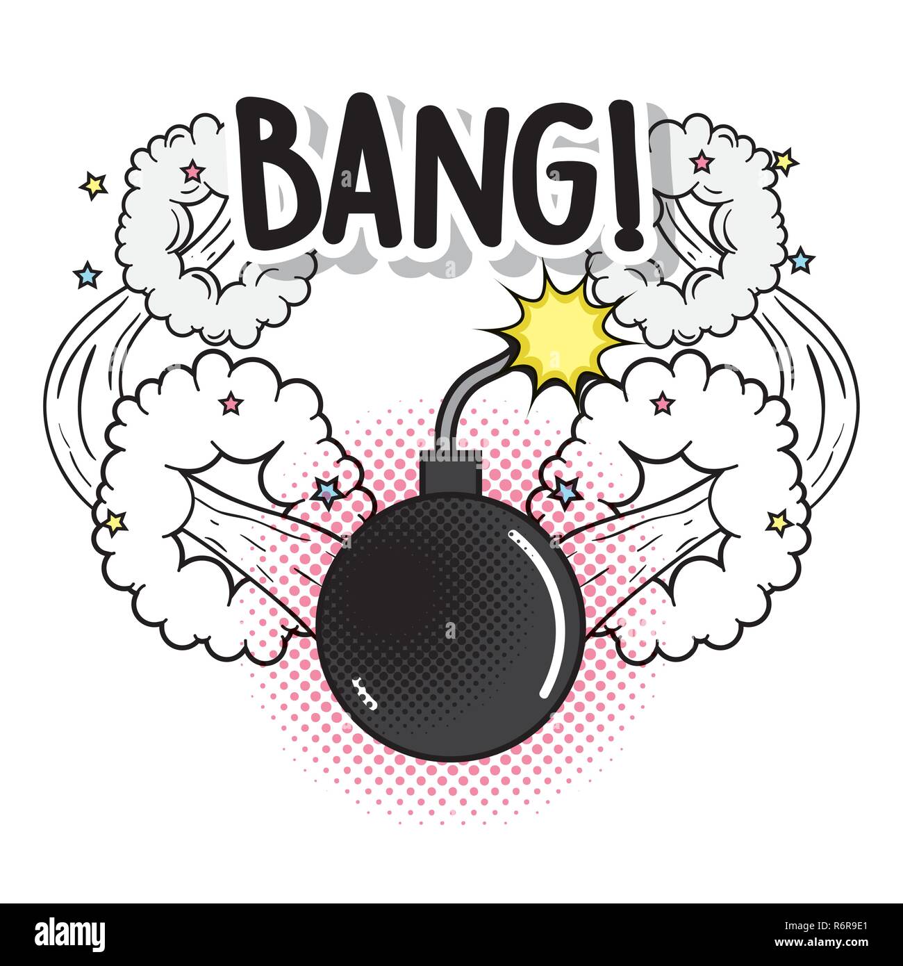 fashion bomb with stars and bang explosion Stock Vector Image & Art - Alamy