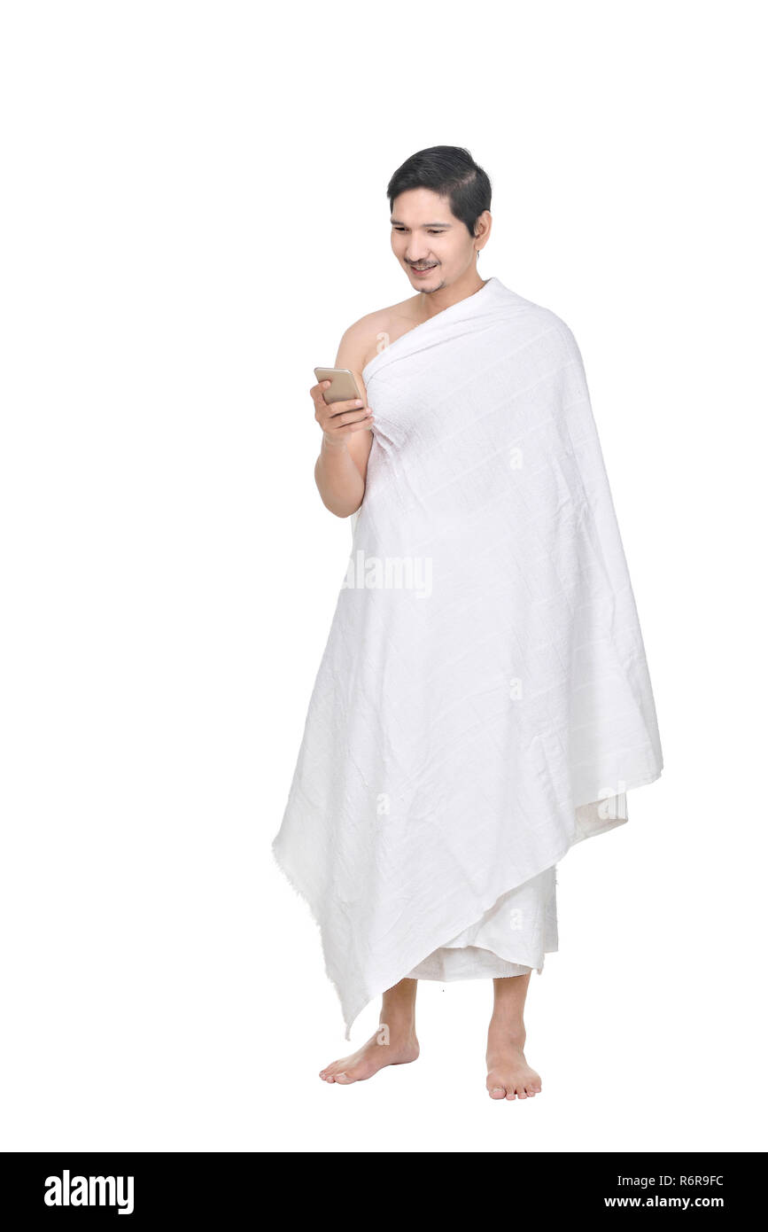 Saudi man phone Cut Out Stock Images & Pictures - Alamy