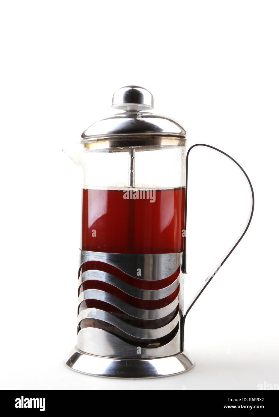 French press isolated on white background Stock Photo - Alamy