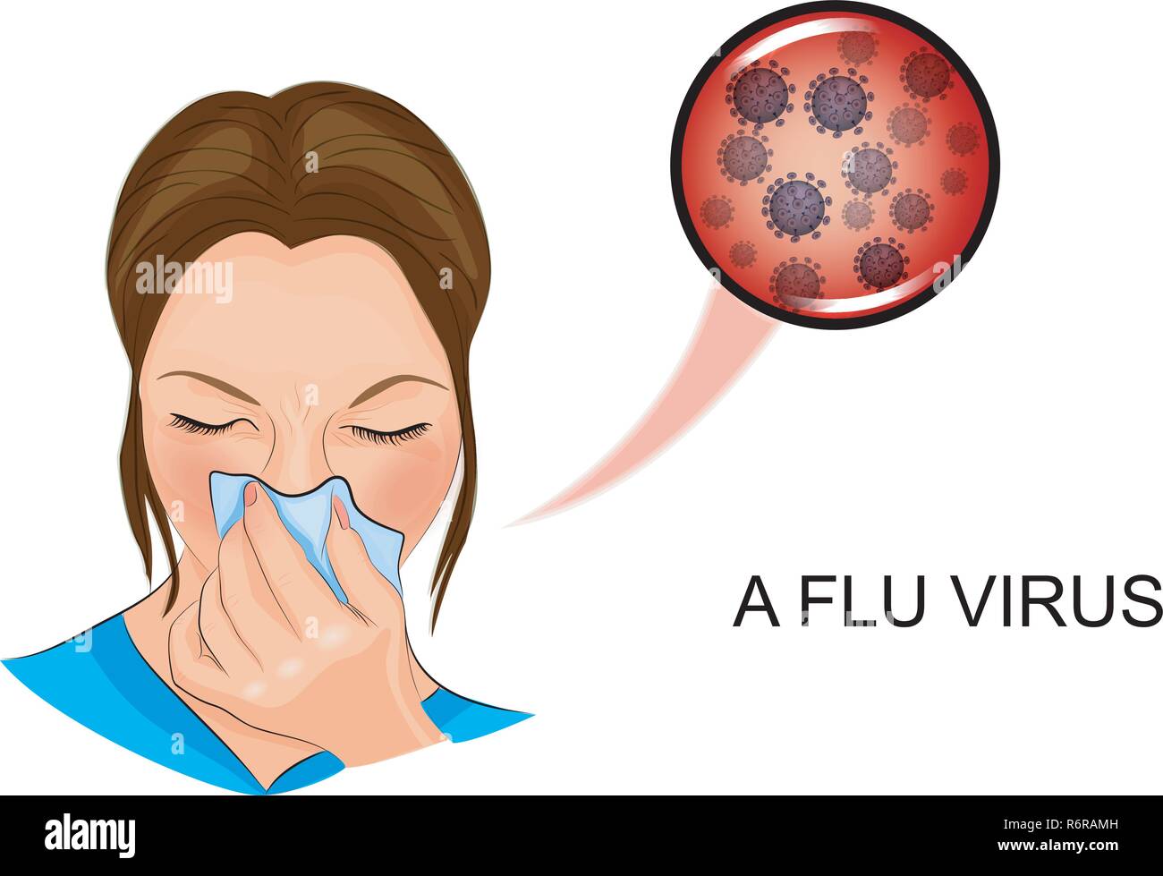 Sick ill woman suffering Stock Vector Images - Alamy