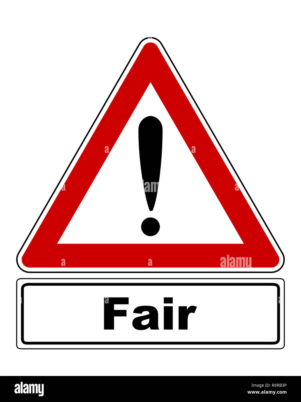 warning sign with exclamation mark and additional information Stock ...