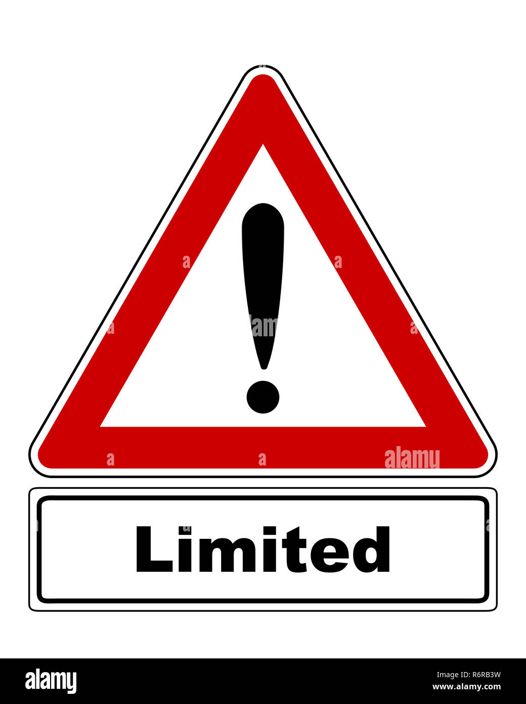 warning sign with exclamation mark and additional information Stock ...