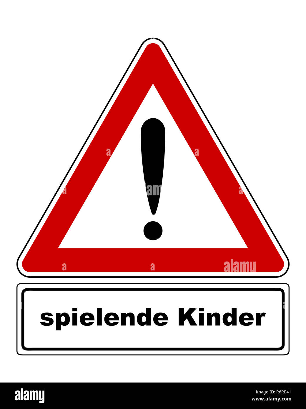 warning sign with exclamation mark and additional information Stock ...