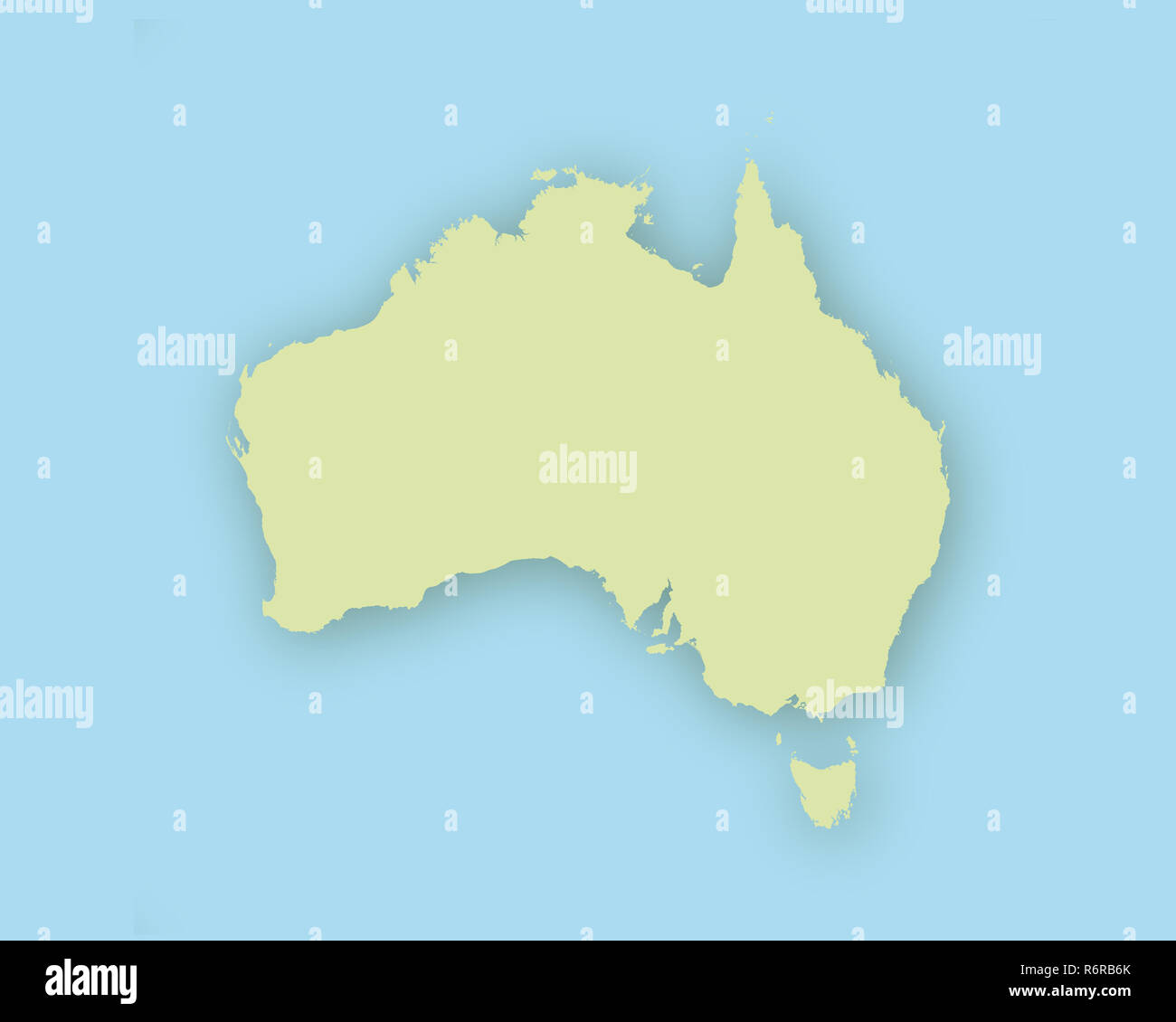 map of australia with shadow Stock Photo - Alamy