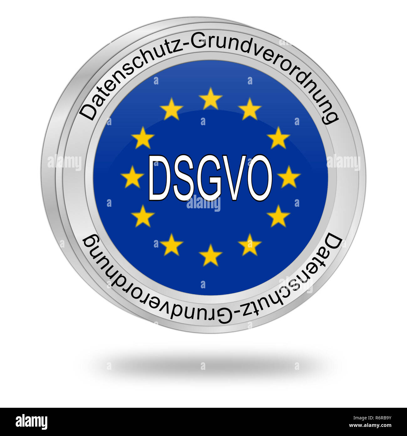 DSGVO General Data Protection Regulation - in german - 3D illustration ...