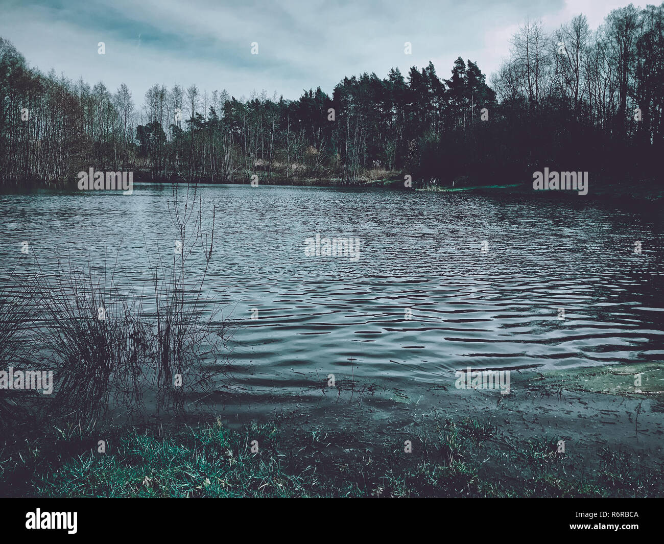 Romantic lake view Stock Photo - Alamy