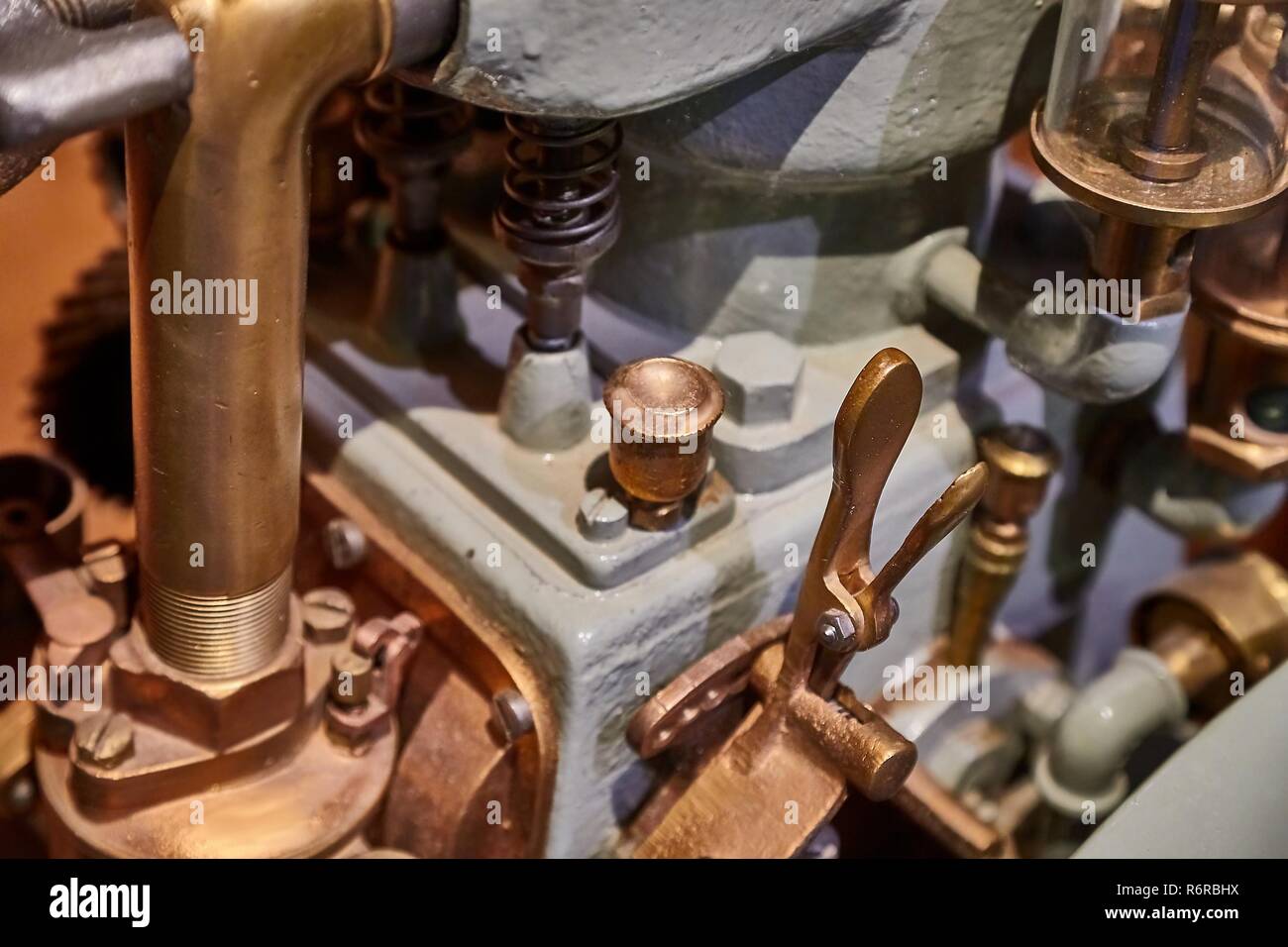 Vintage Boat Engine Stock Photo - Alamy