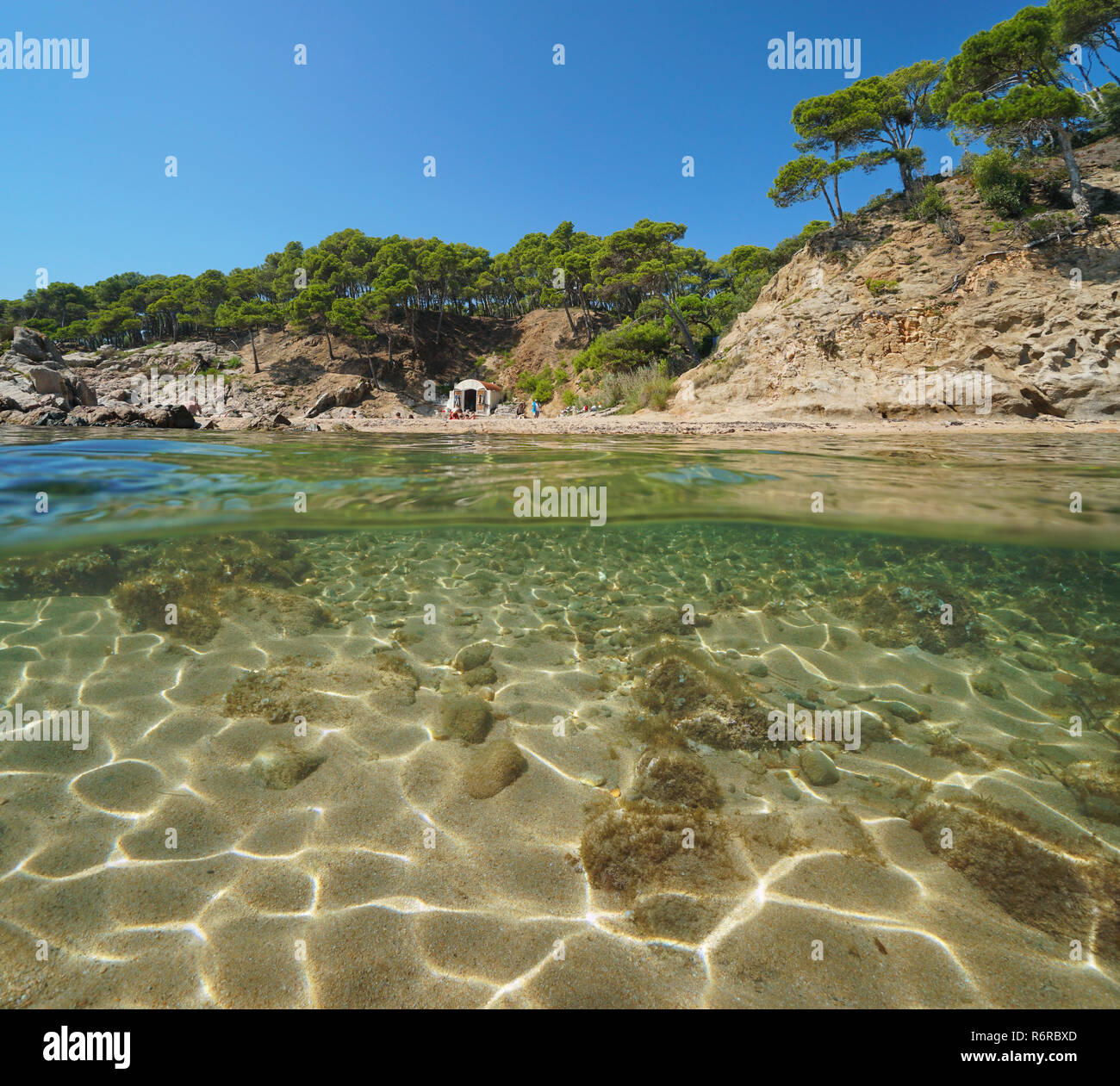 Half water half sand hi-res stock photography and images - Alamy