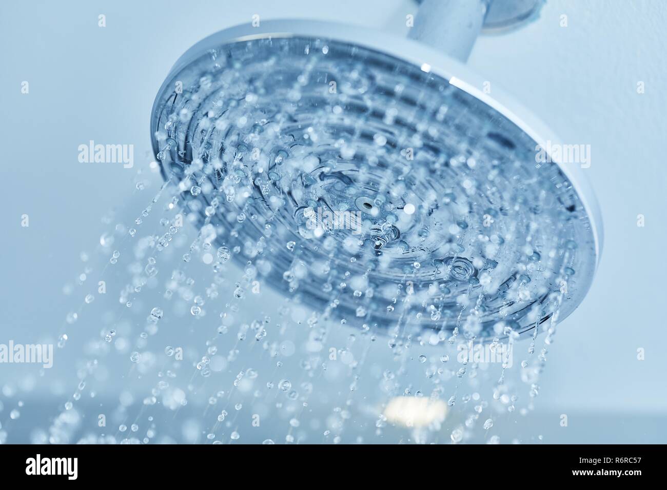 Shower water flowing Stock Photo - Alamy