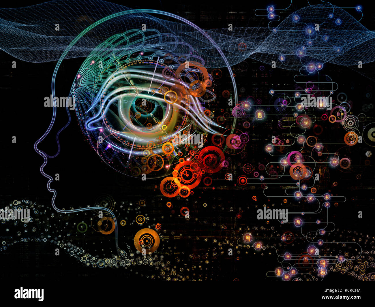 Conceptual Machine Consciousness Stock Photo - Alamy