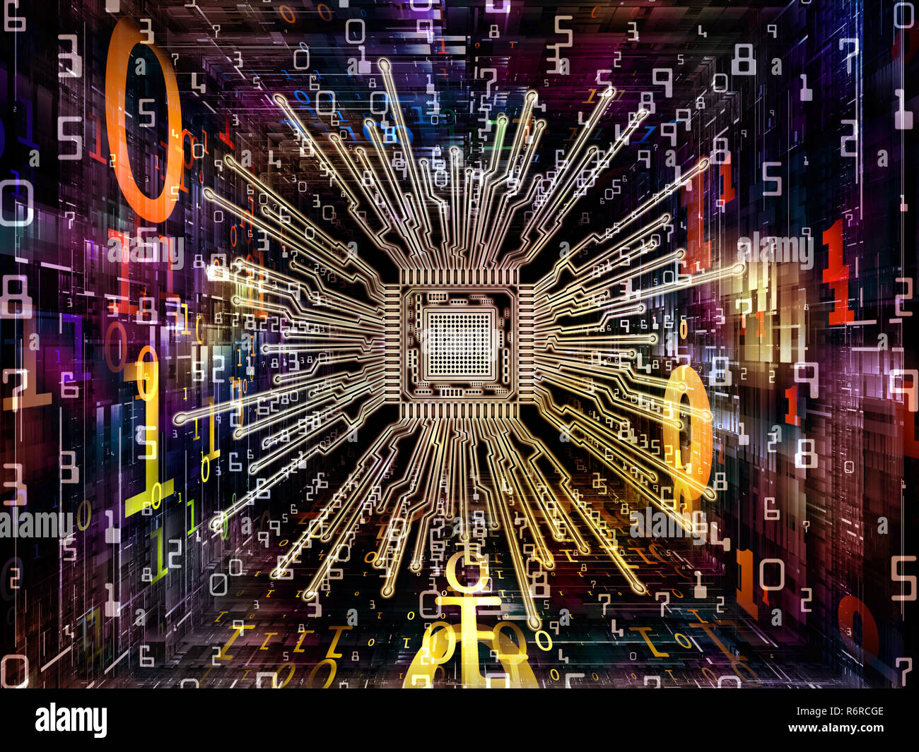 Digital code machine language visualization hi-res stock photography ...