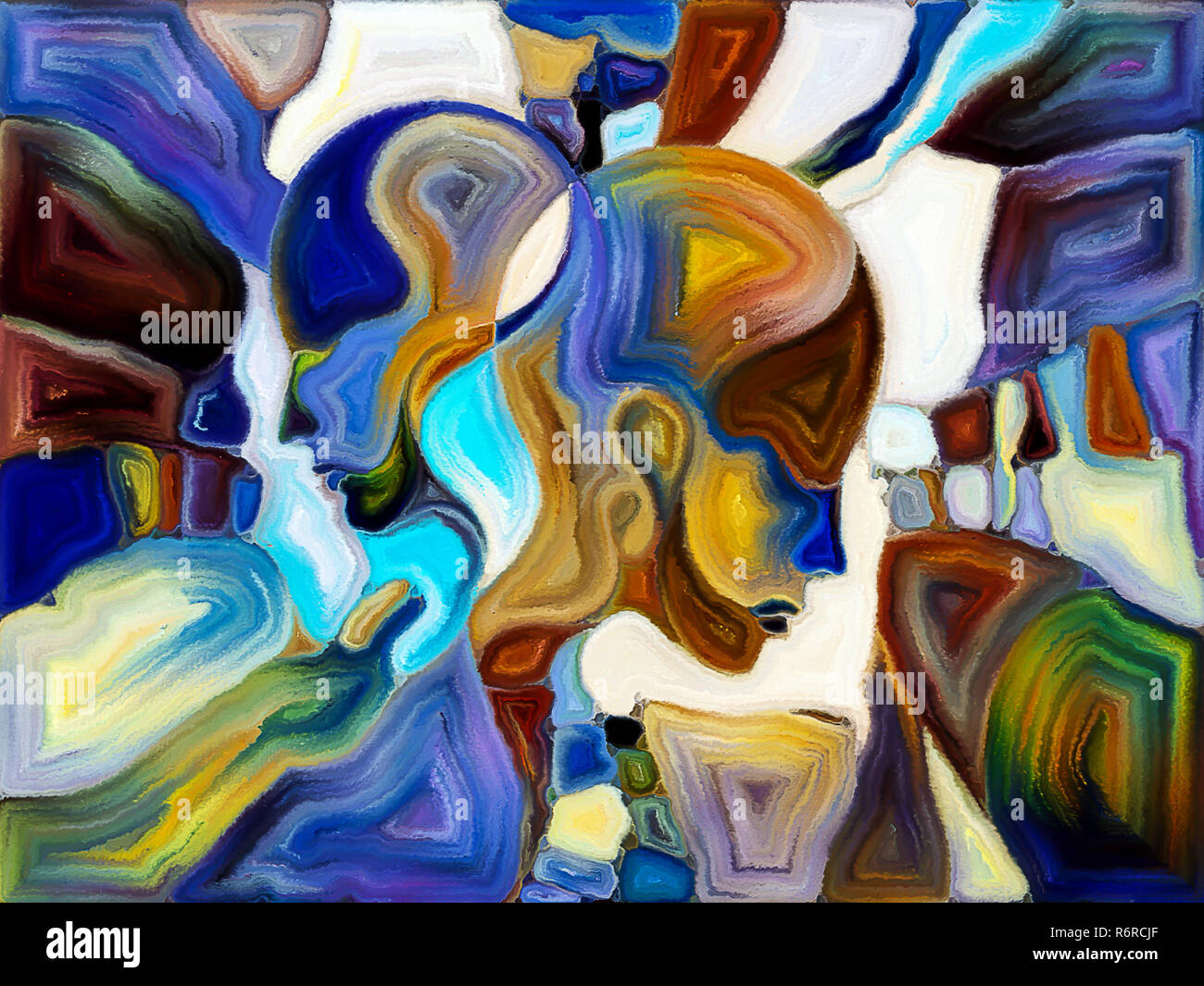 Progressive Shape Division Stock Photo - Alamy