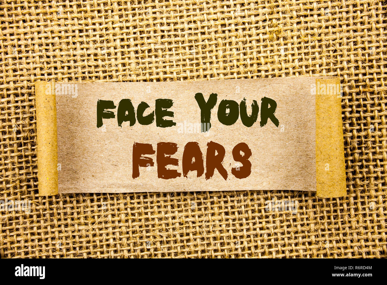 Writing text showing Face Your Fears. Business photo showcasing ...