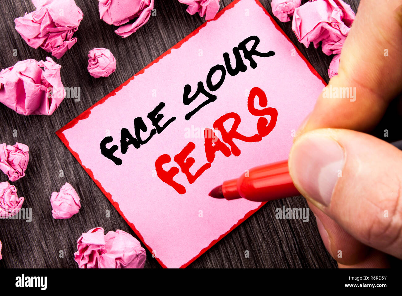 Text sign Face Your Fears. Business concept for Challenge Fear Fourage ...