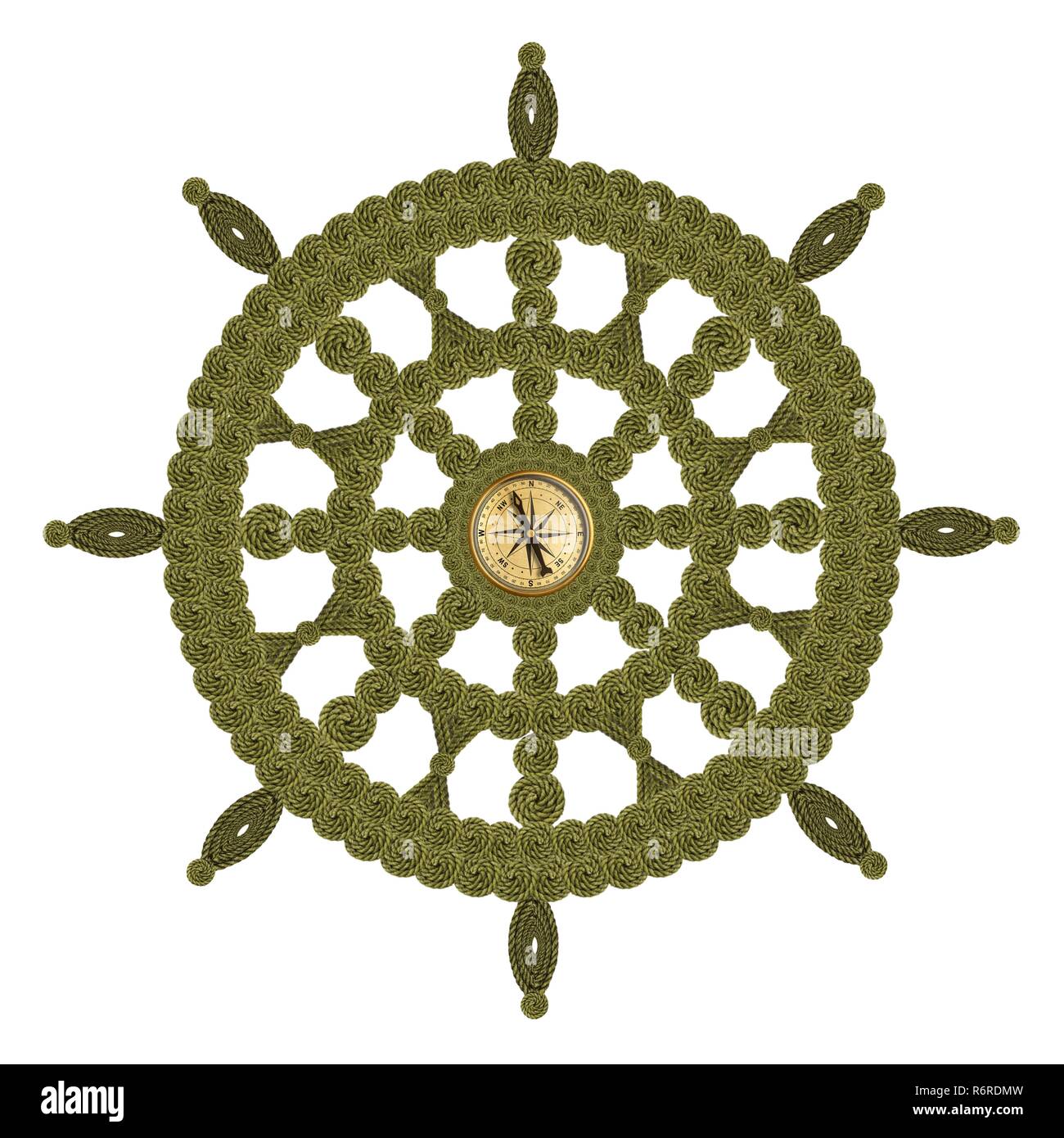 compass anchor and sword Stock Photo - Alamy