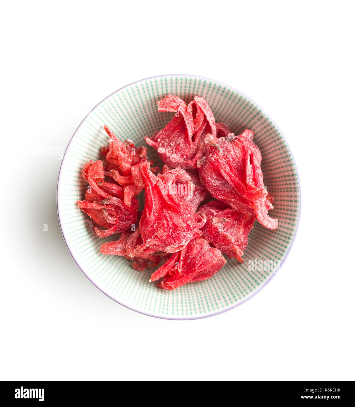Candied hibiscus flower Stock Photo - Alamy