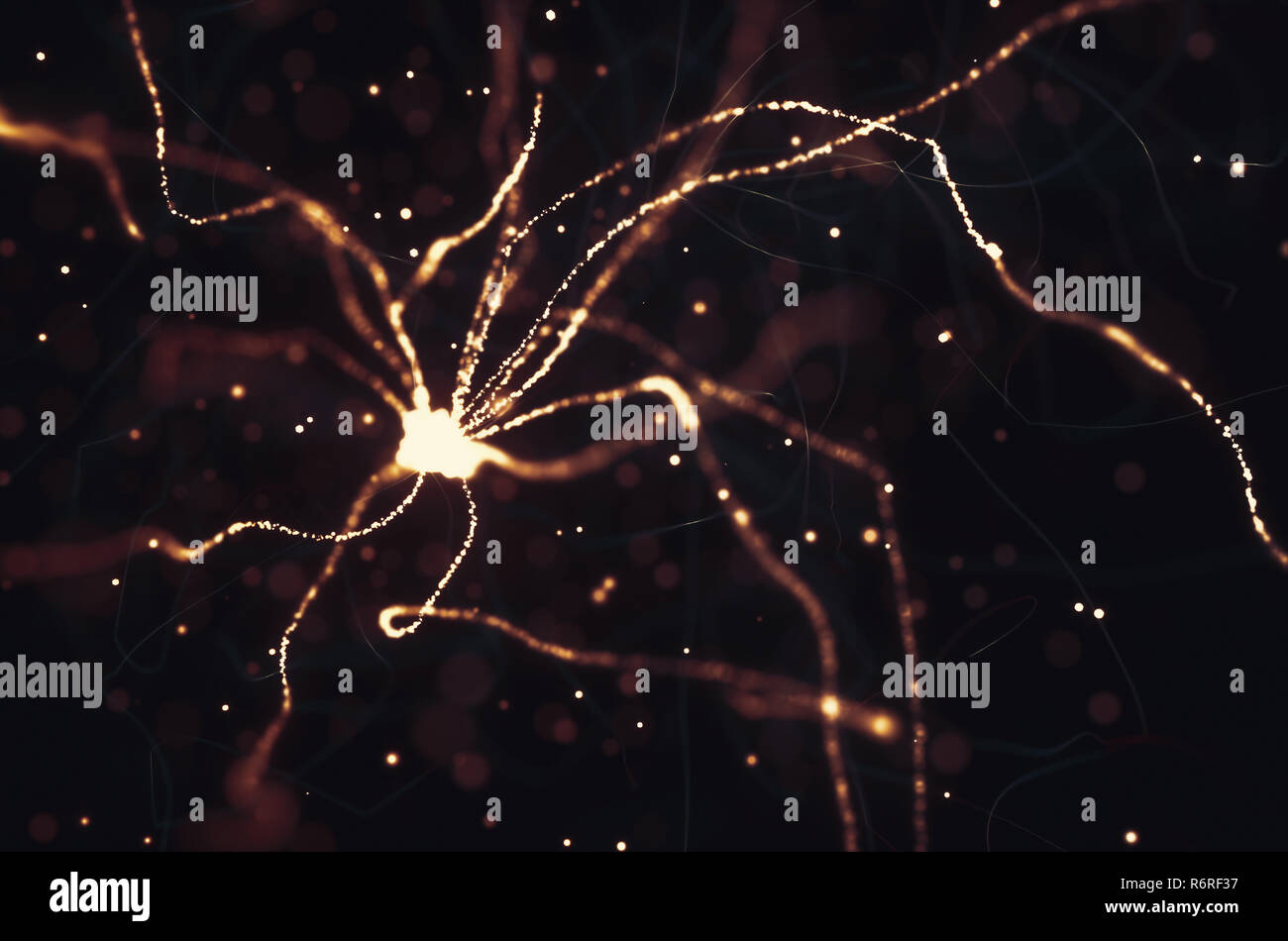 Neurons Electrical Pulses Stock Photo - Alamy