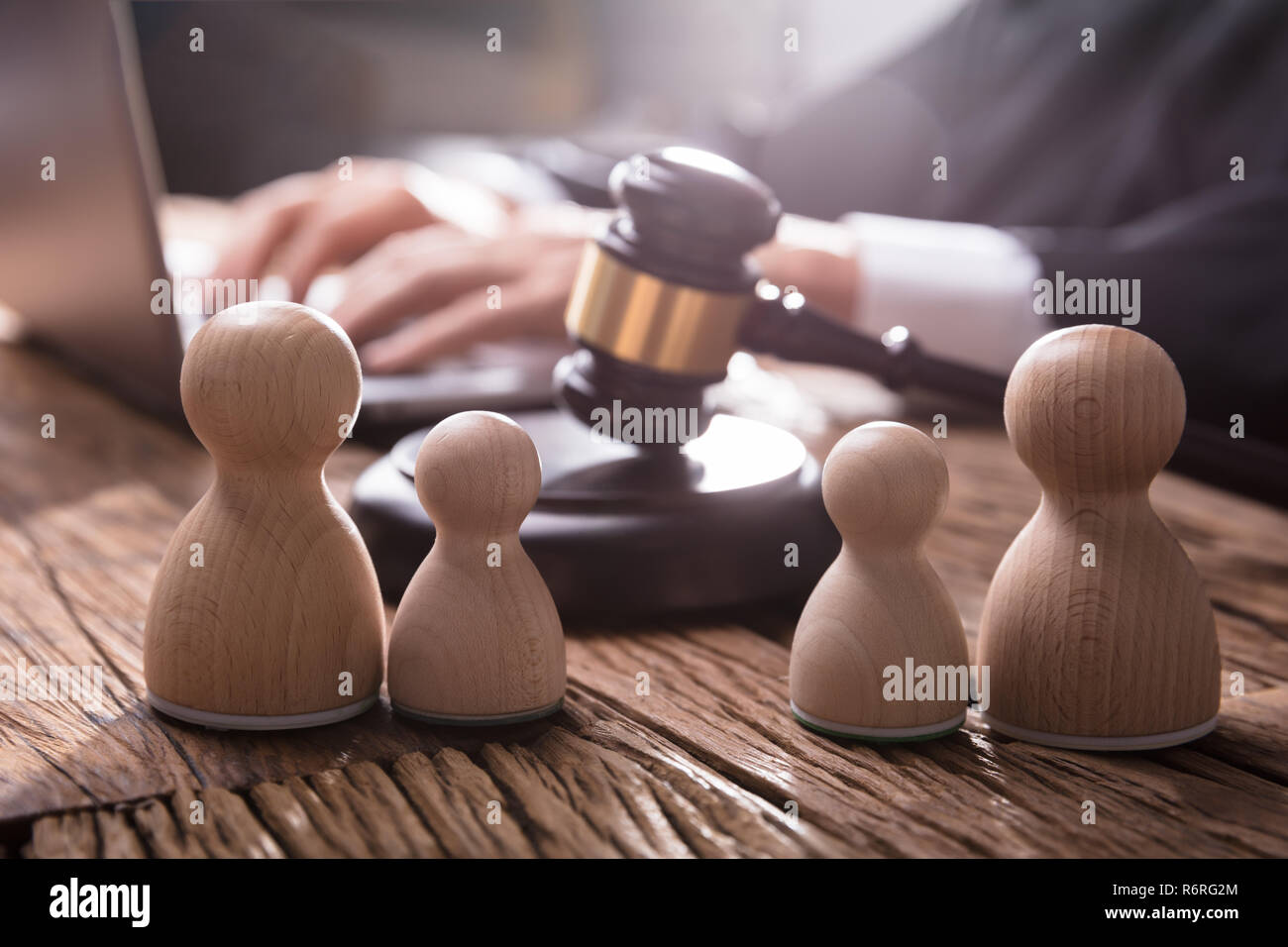 Separation Of Wooden Pawn Figure Stock Photo - Alamy