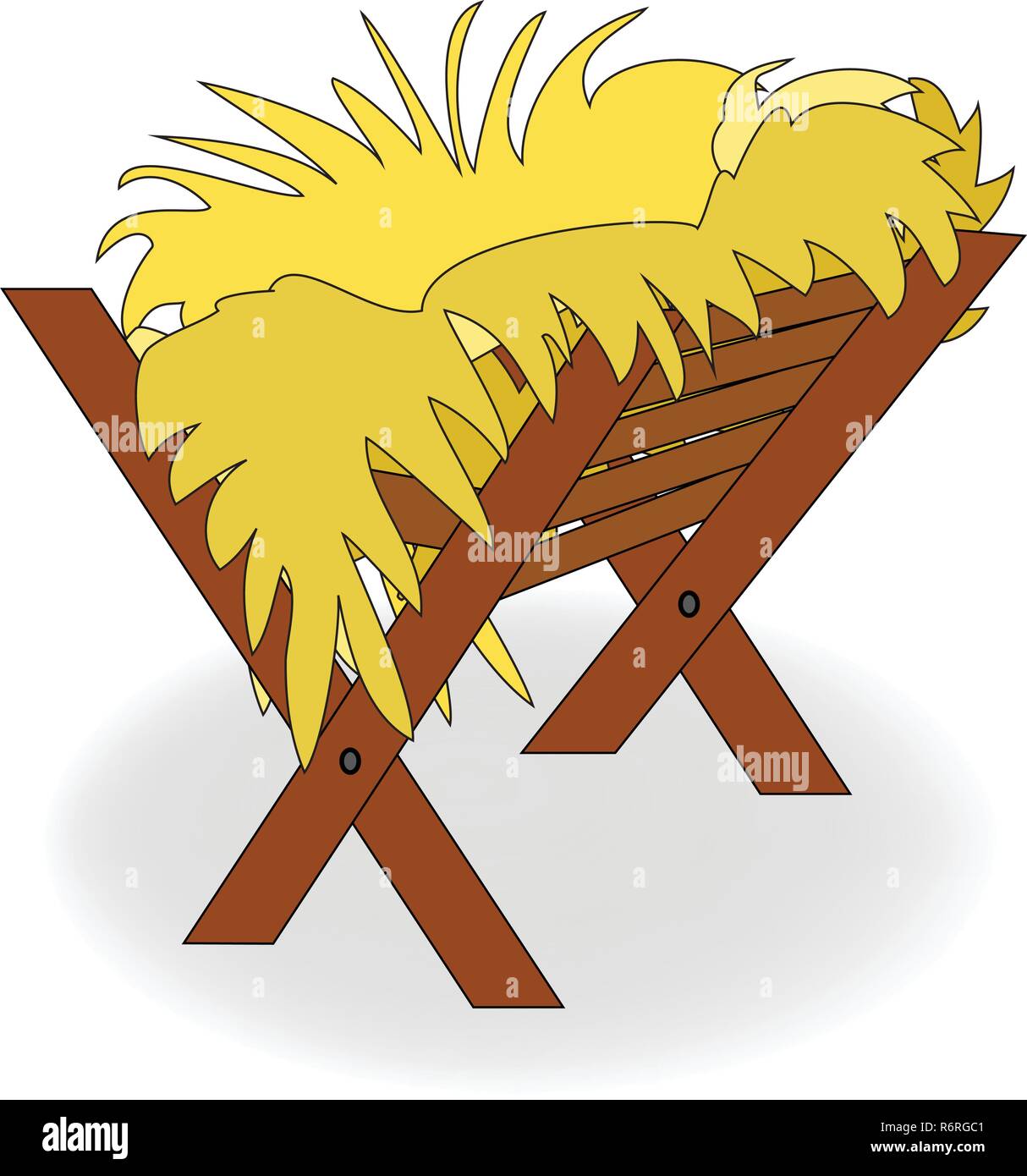 Christmas Empty Jesus Manger Vector Icon Symbol Design. Vector ...