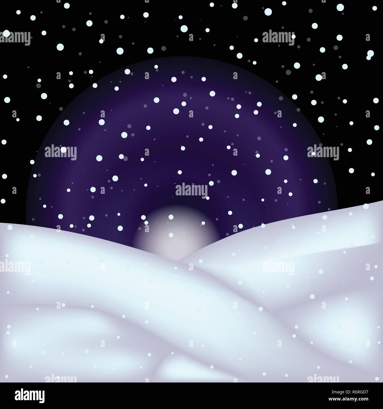 Beautiful falling snow on black Stock Vector Images - Alamy