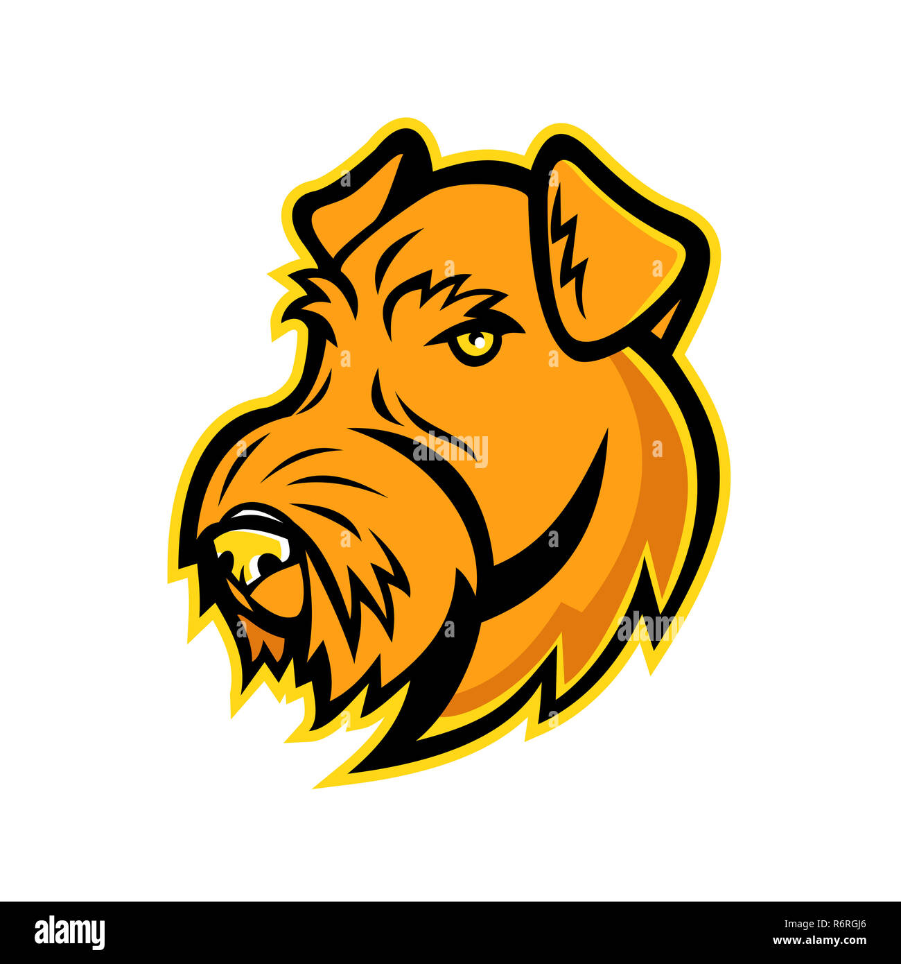 Dog airedale terrier logo hi-res stock photography and images - Alamy