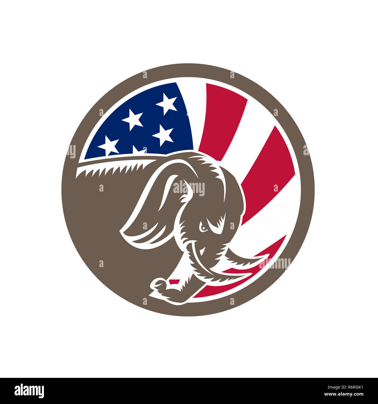 Republican Elephant Mascot USA Flag Stock Photo - Alamy