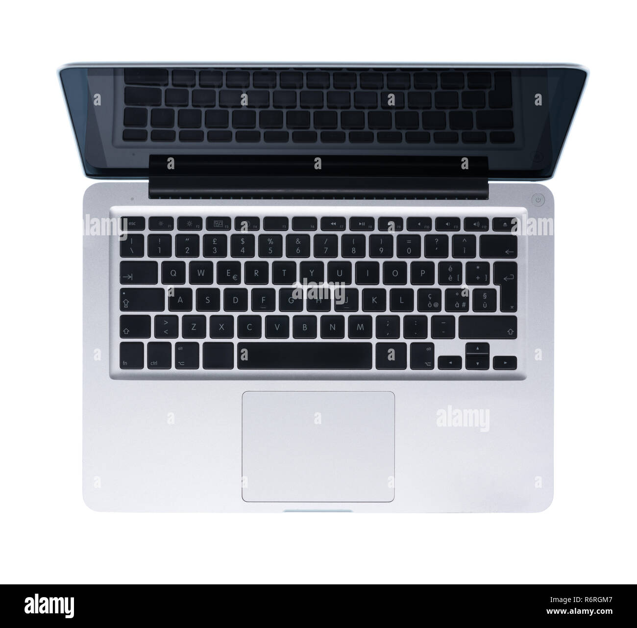 Modern laptop on white background Stock Photo - Alamy