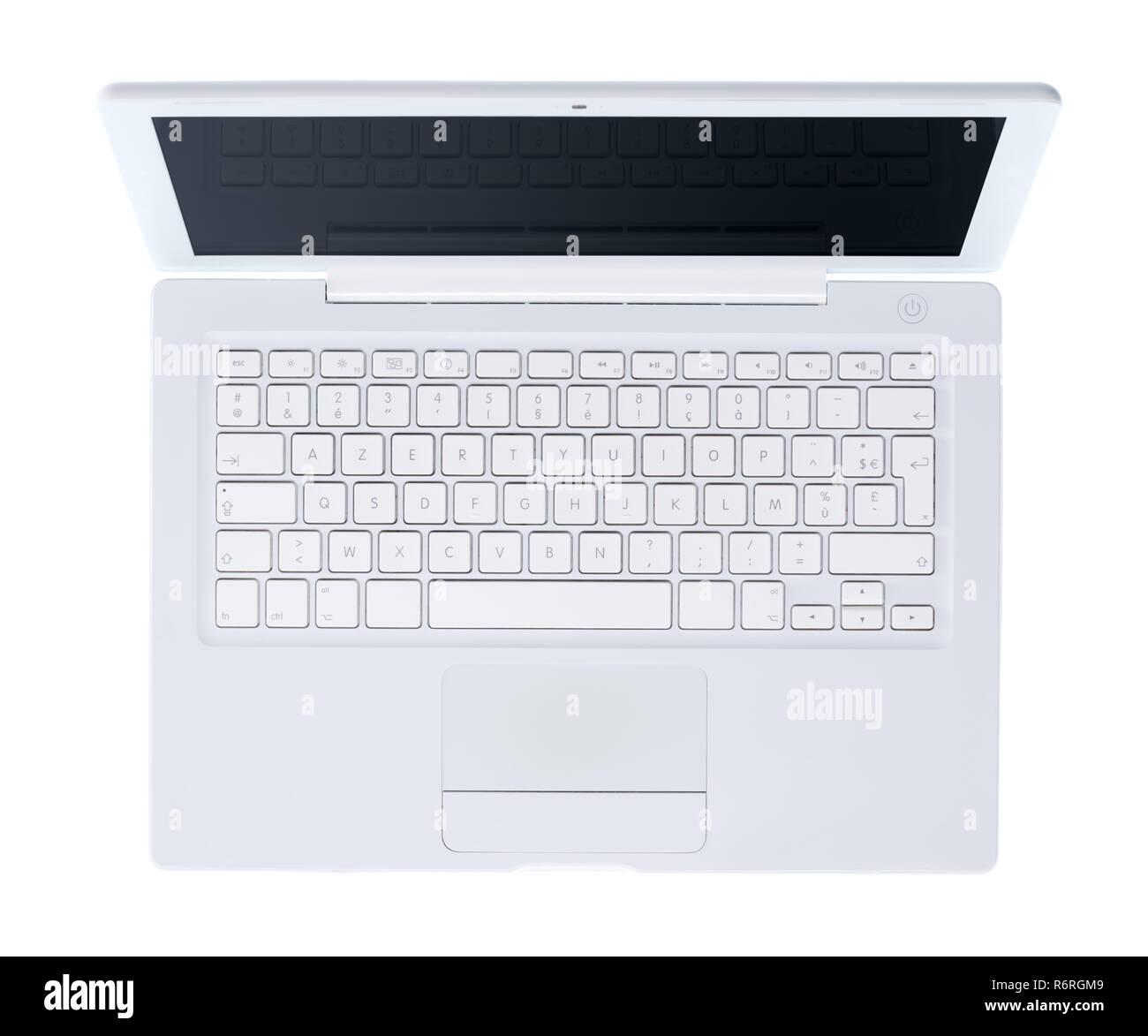 Modern laptop on white background Stock Photo - Alamy