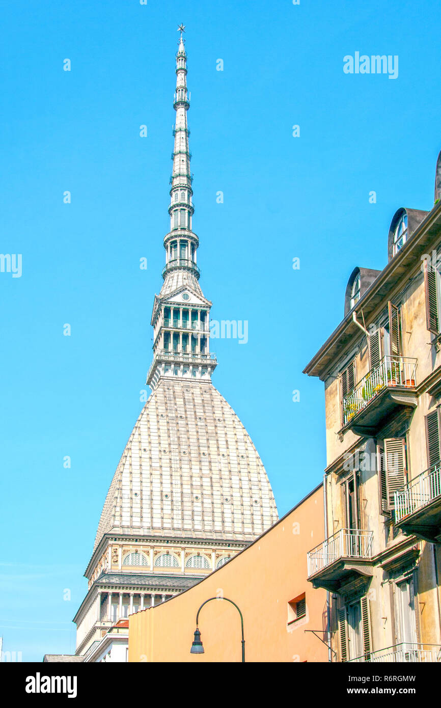 Mole Antonelliana, Antonelli's tower, symbol of Turin, in Piedmont ...
