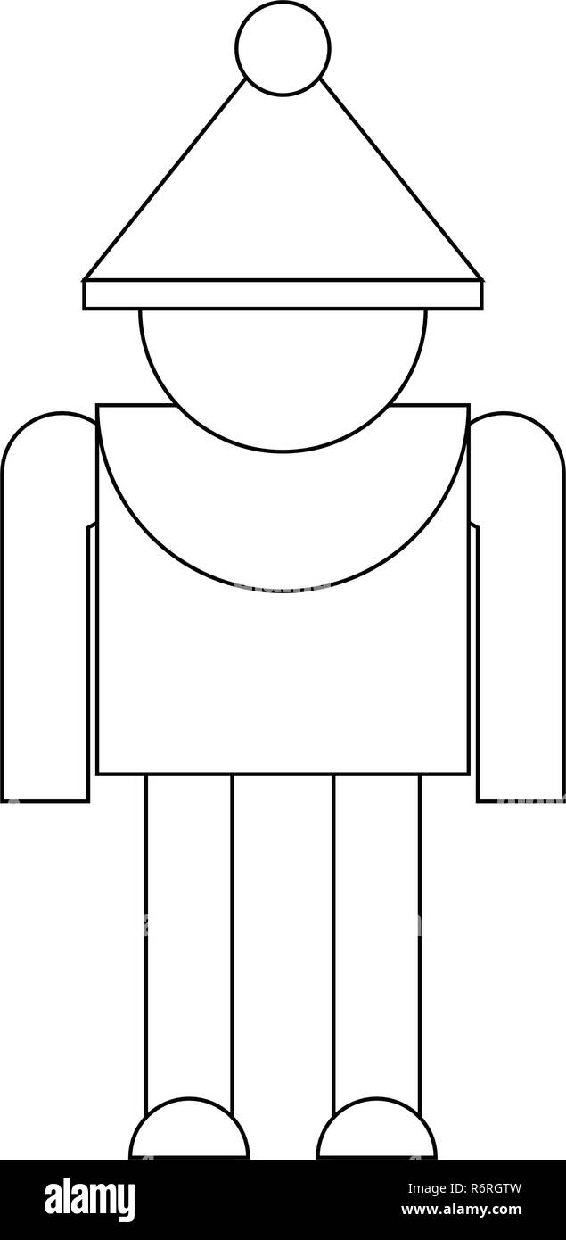 Merry Christmas Elf Character Icon Symbol Design. Vector illustration ...