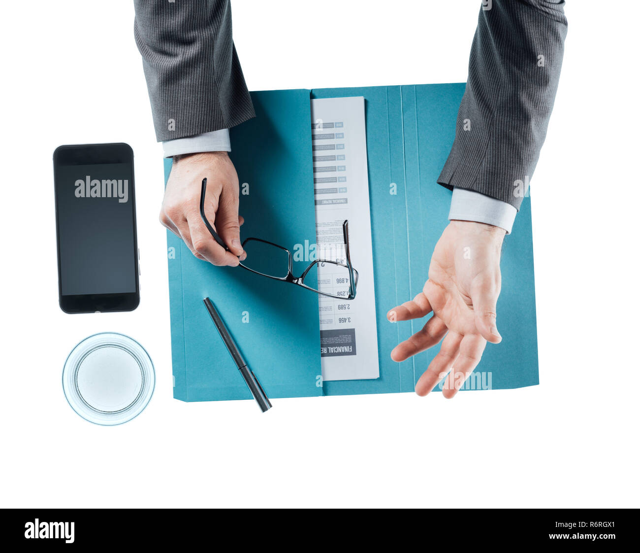 Work discussion gesturing Cut Out Stock Images & Pictures - Alamy
