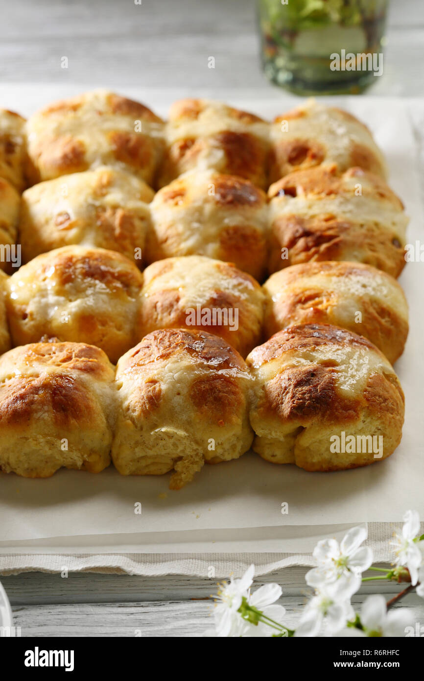 Homemade easter buns Stock Photo - Alamy
