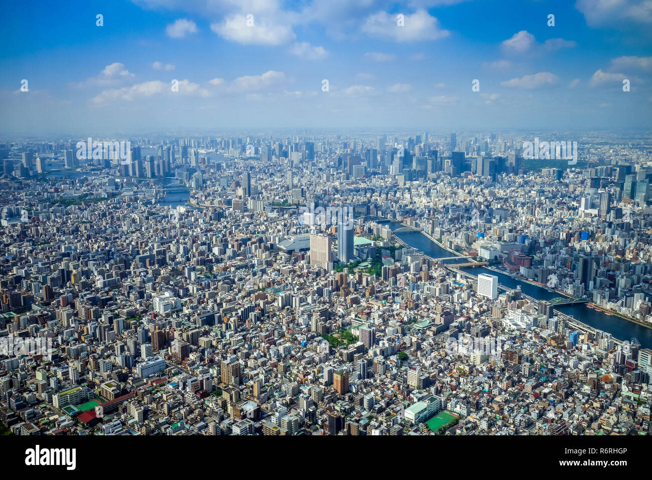 Tokyo city skyline aerial view, Japan Stock Photo - Alamy